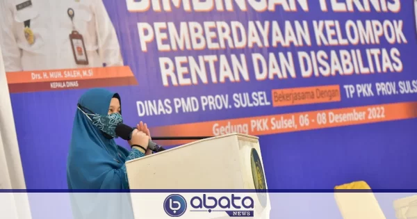 PKK Sulsel dan Dinas PMD Gelar Pelatihan Keterampilan Untuk Kelompok Rentan dan Disabilitas