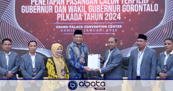 Gusnar-Indah Ditetapkan KPU Sebagai Gubernur dan Wakil Gubernur Gorontalo Terpilih