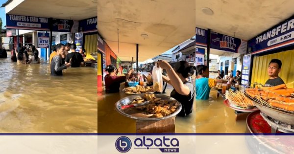 Viral Penjual Gorengan di Kalbar Tetap Jualan Saat Banjir, Ramai Diserbu Pembeli